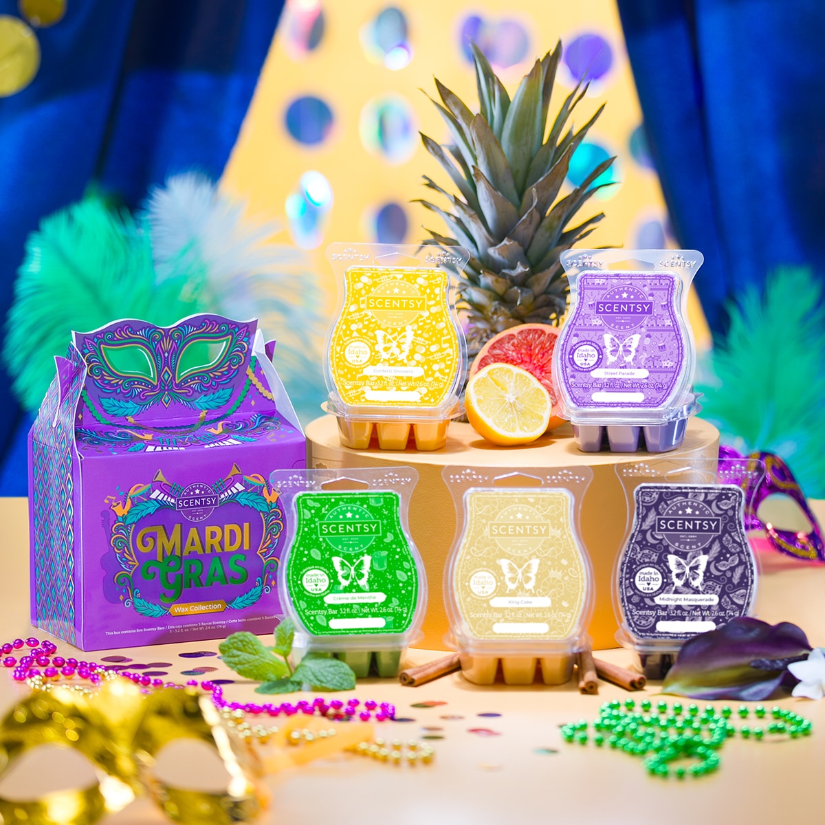 Scentsy Mardi Gras Collection - 5 Scentsy Bars Bundle