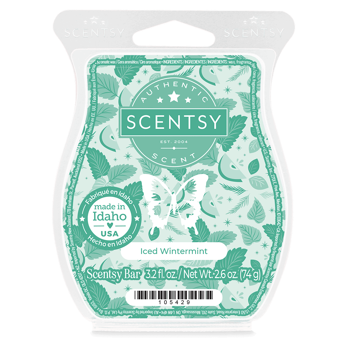 Iced Wintermint Scentsy Bar | Cool Peppermint, Frosted Spruce